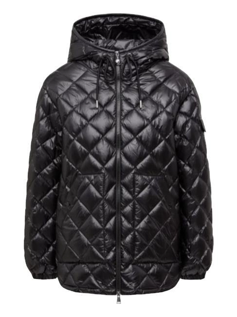 Moncler Quilted Zip-up Jacket With Hood - Black