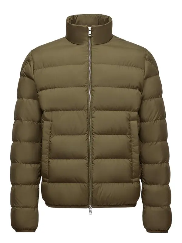 Moncler Baudinet Zip-up Short Padded Jacket - Olive Green