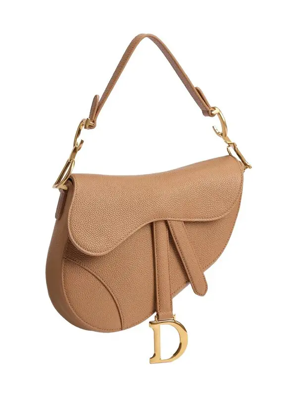 Dior Small Saddle Bag With Strap - Camel