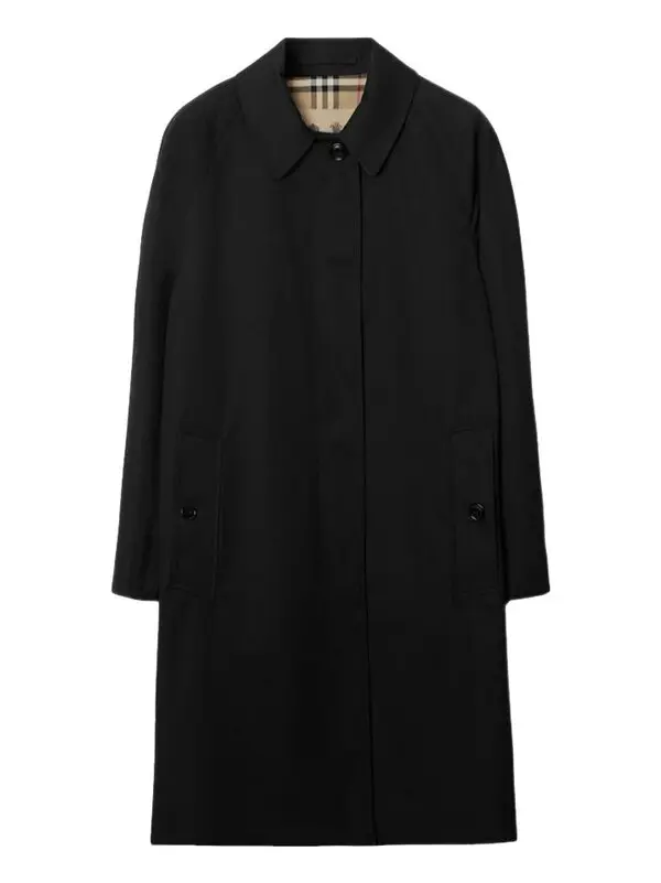 Burberry Mid-length Camden Heritage Car Coat - Black