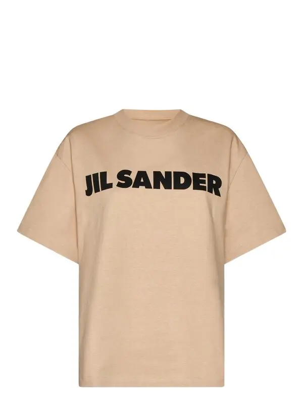 JIL SANDER Logo Printed Crewneck T-shirt - Nude