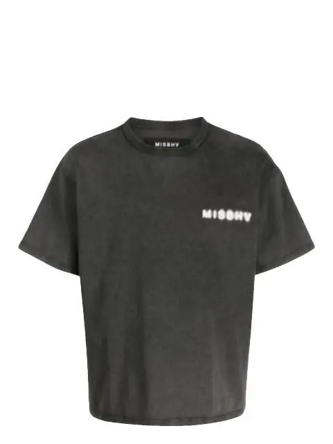 MISBHV Logo Printed Crewneck T-shirt - Black
