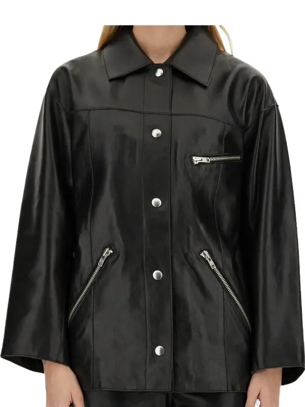 STAND STUDIO Long-sleeved Casual Jacket - Black