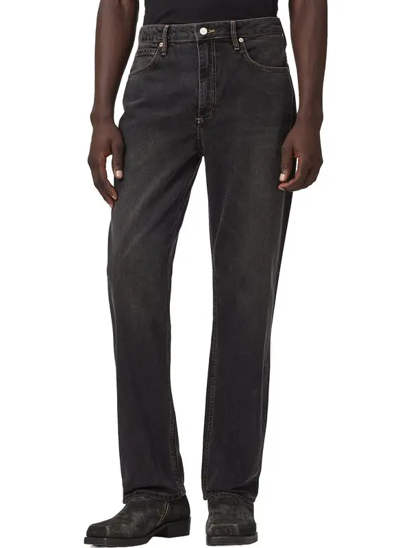 ALLSAINTS Reid Straight Fit Denim Jeans - Black
