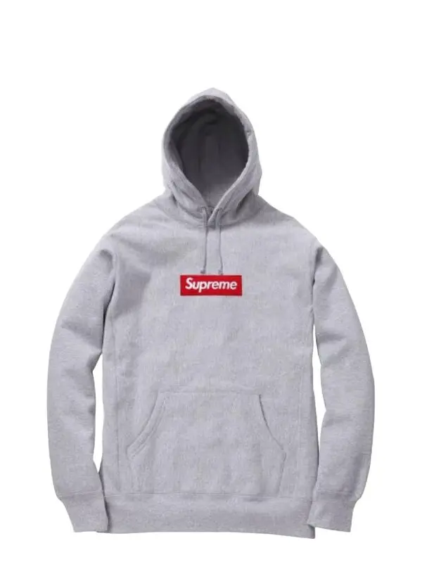 Supreme Box Logo Pullover Hoodie - Grey