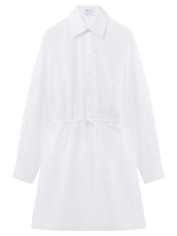 Alexander McQueen Tie Detail Shirt Dress - Optical White