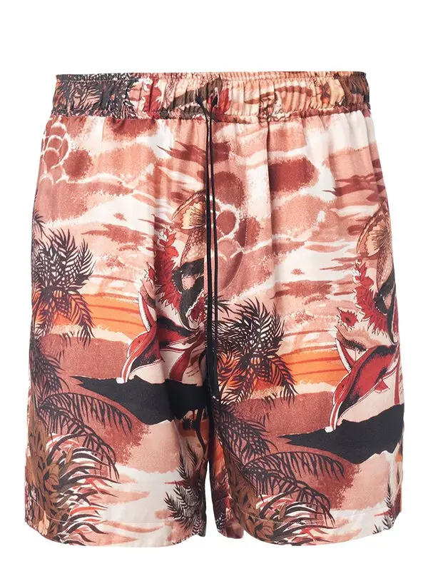 Amiri Hawaiian Silk Shorts - Multicolor