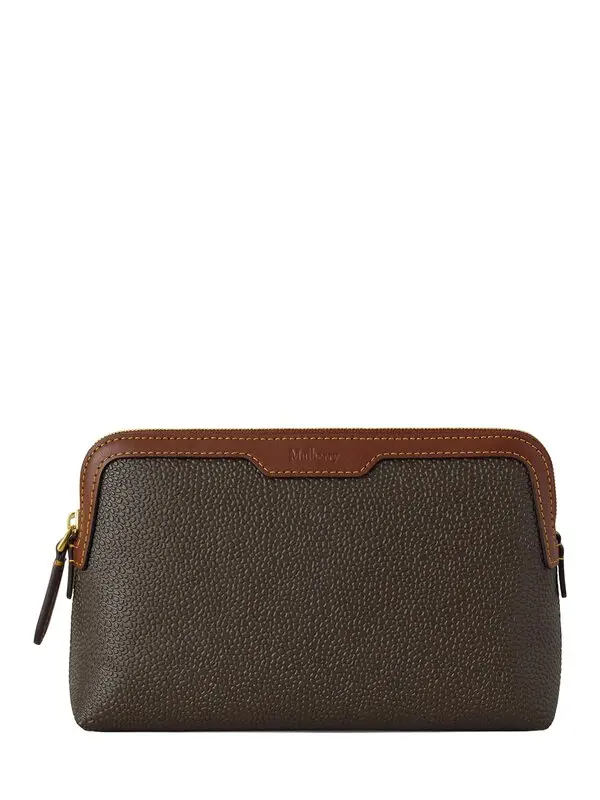 Mulberry Small Scotch Grain Cosmetic Pouch - Green