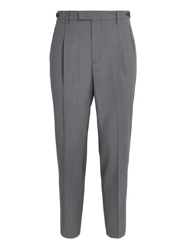 Barena Venezia Cotton-blend Slim Tailored Trousers - Grey