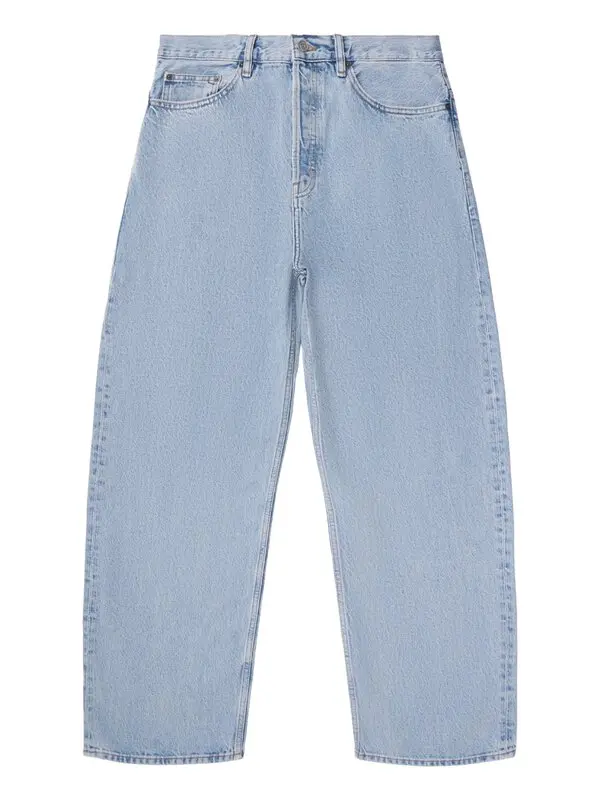 FRAME Baggy Jeans In Light Wash Regenerative Cotton Denim - Blue