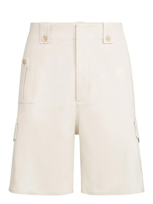 Brunello Cucinelli Cotton-linen Cargo Bermuda Shorts - White