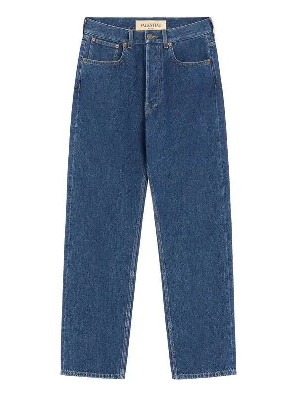 Valentino Garavani Vgold Straight Jeans - Blue