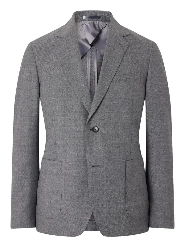 Mr P. Wool-hopsack Suit Jacket - Gray