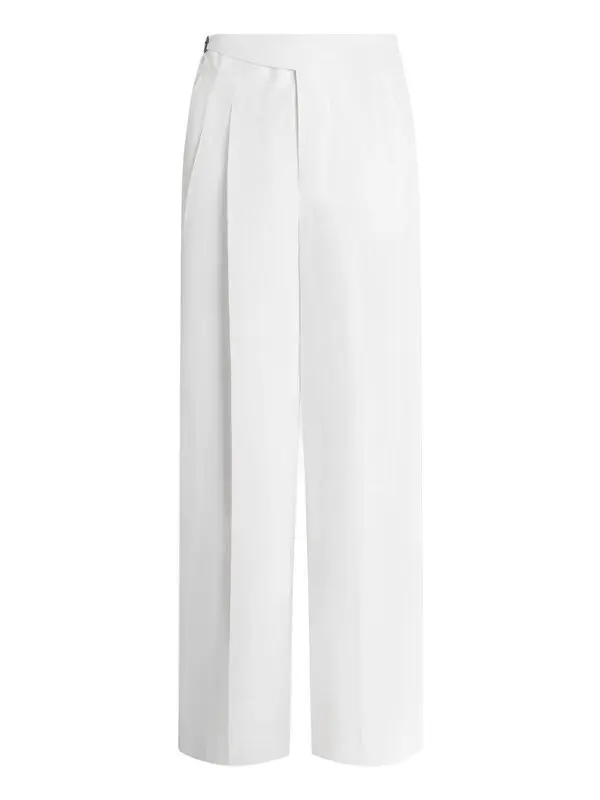 Dolce & Gabbana Linen And Silk Canvas Trousers - White