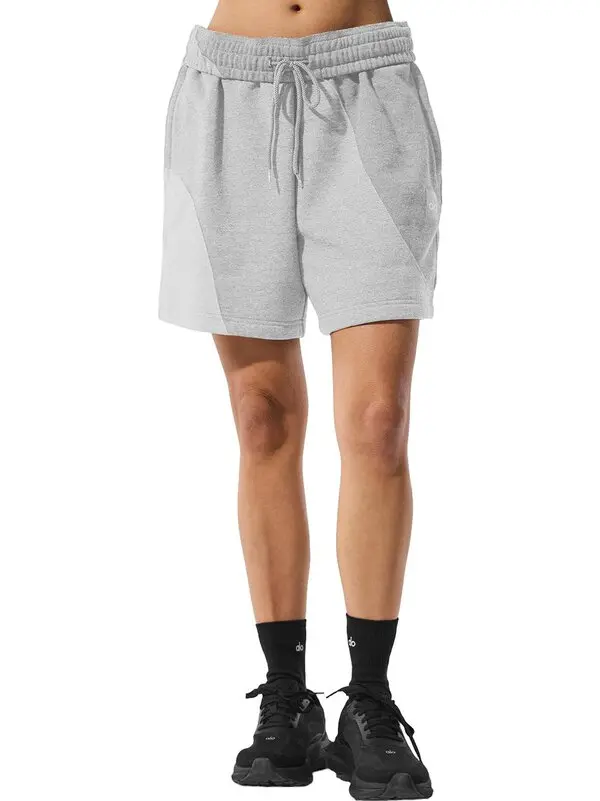 Alo Yoga 7" Make Waves Shorts - Athletic Heather Grey Tonal