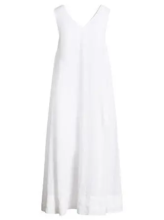Peserico Linen Cotton Midi Dress - White