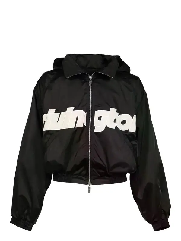 RRR123 Hooded Logo-appliqué Jacket - Black