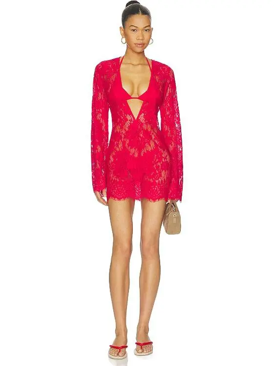 BANANHOT Millie Mini Dress - Scarlet Red