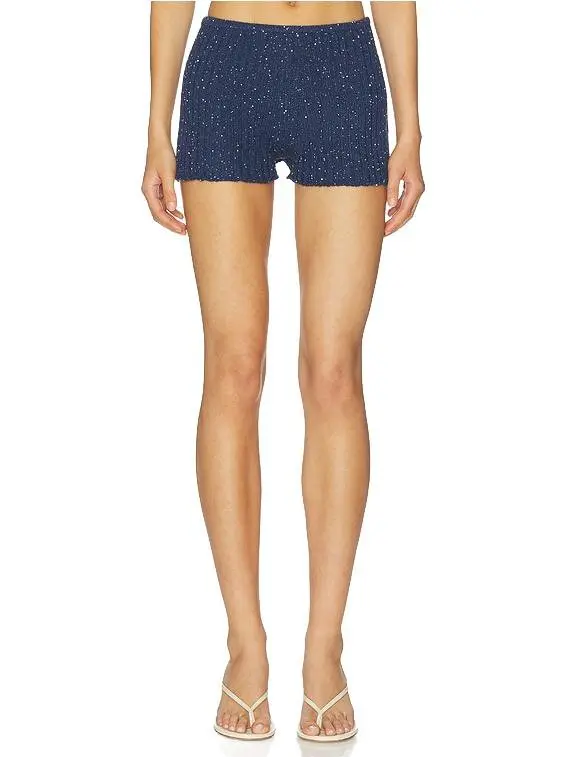 ASTA RESORT Isla Mini Short - Navy Sequin