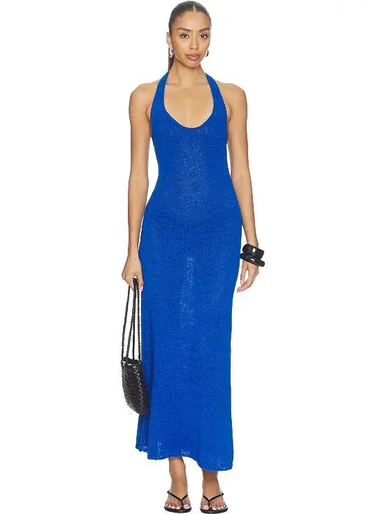 Faithfull The Brand Bianca Maxi Dress - Cobalt