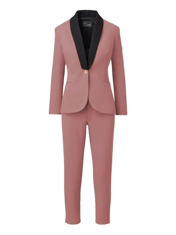 LAYO G Tailored Stretch Blazer And Pant Set - Pink