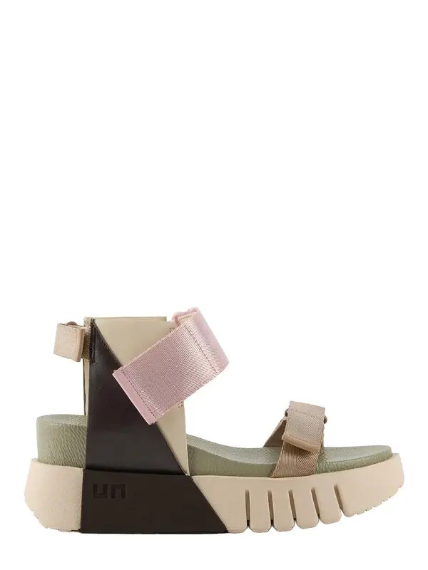 United Nude Delta Run Platform Sandals - Brown/pink