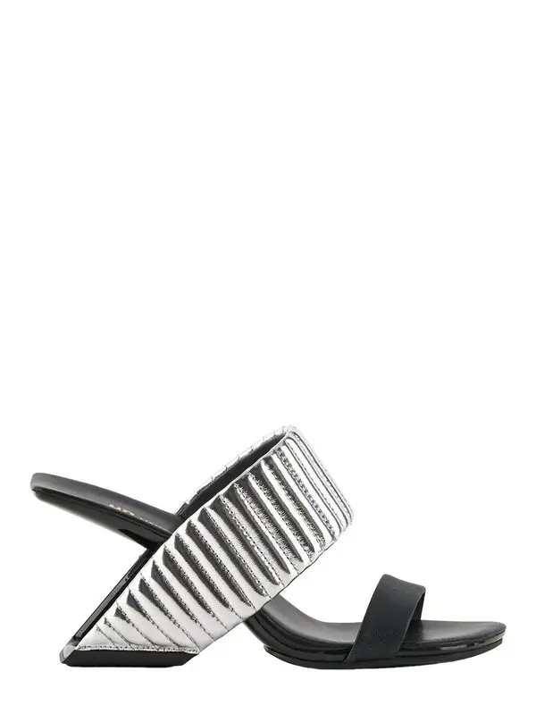 United Nude Loop Hi Sandals - Silver/black