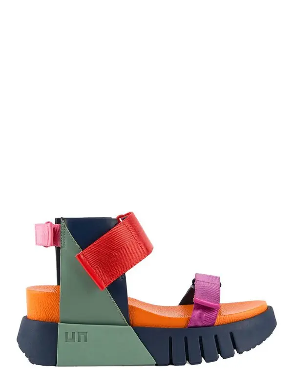 United Nude Delta Run Platform Sandal - Orange/green/red