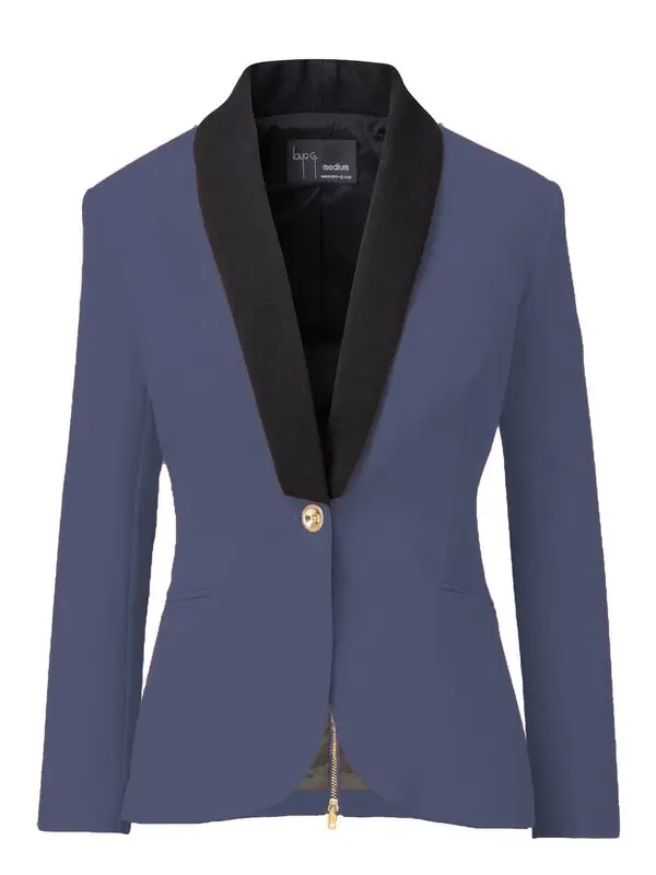 LAYO G Rebellious Stretch Blazer - Blue