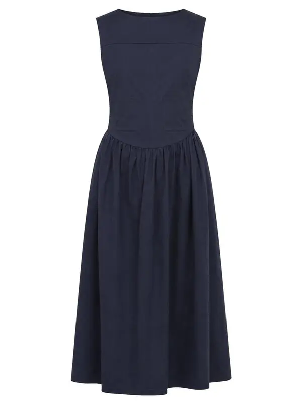 Carmen Says Midi Dress - Blue