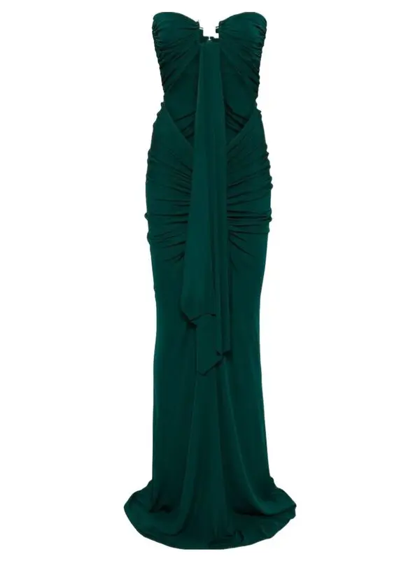 Christopher Esber Gemstone Embellished Maxi Dress - Green