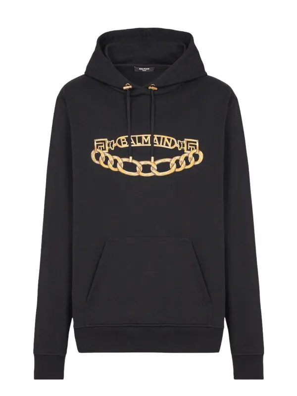 Balmain Logo-print Hoodie - Black