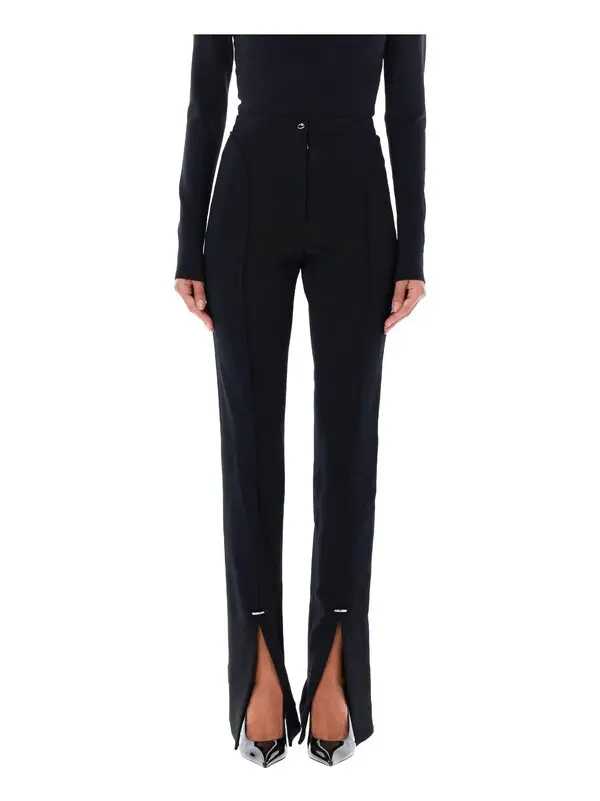 MUGLER Pierced Skinny Pants - Black