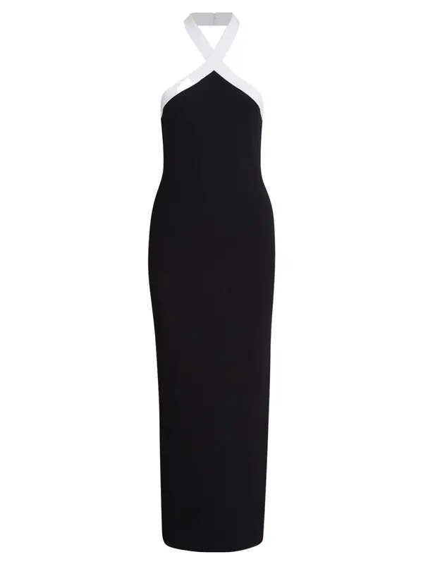 Roland Mouret Halterneck Midi Dress - Black