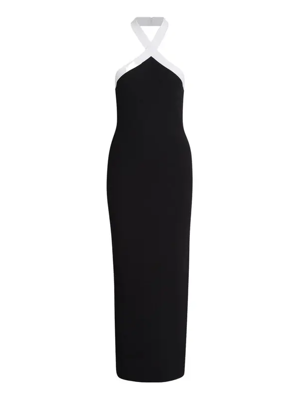 Roland Mouret Halterneck Midi Dress - Black