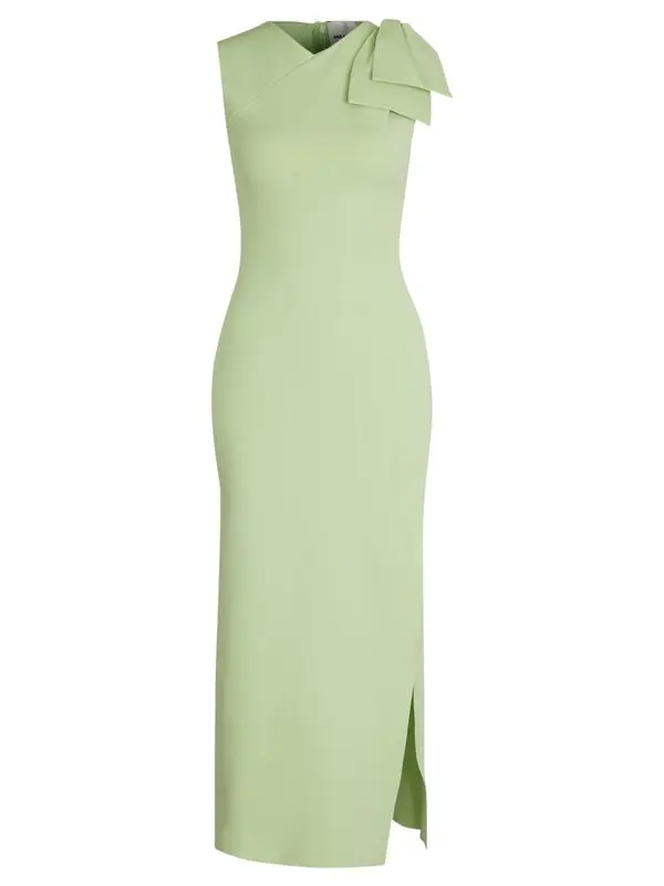 Roland Mouret Bow Detail Midi Dress - Green