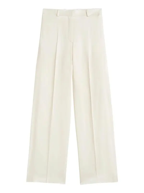 TOTEME Pleated Wide-leg Trousers - White