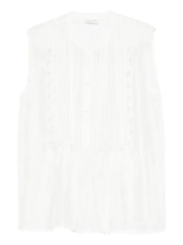 P.a.r.o.s.h Sadio Button-embellished Sleeveless Blouse - No