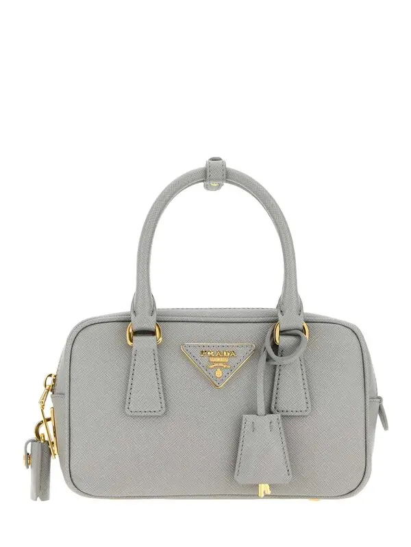 Prada Structured Top Handle Tote Bag - Cloud Ash