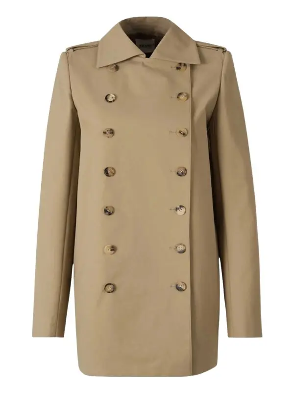 Khaite Double-breasted Trench Coat - Nude