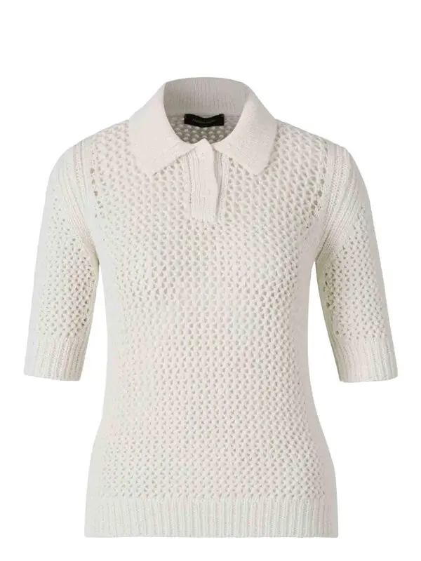 Fabiana Filippi Knitted Polo Shirt - White