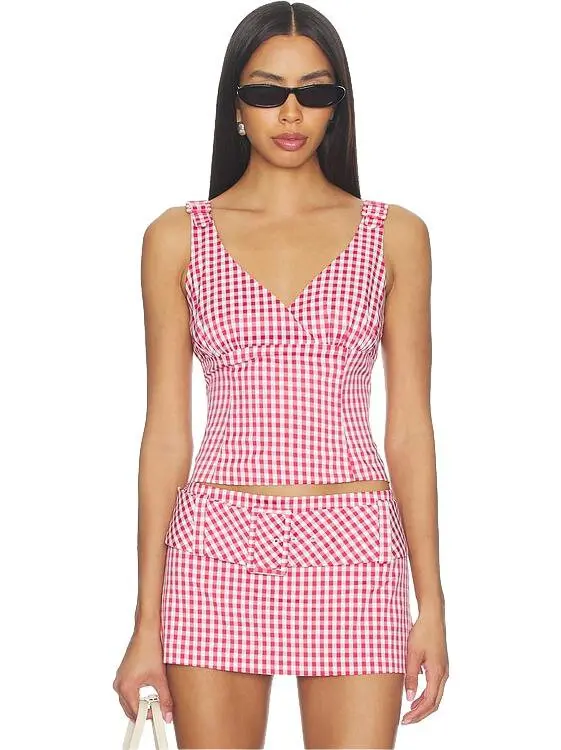 Amanda Uprichard Alistair Top - Red