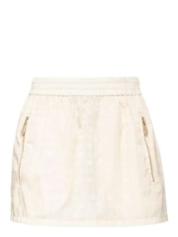 Miu Miu Emblem Mini Skirt - Ivory