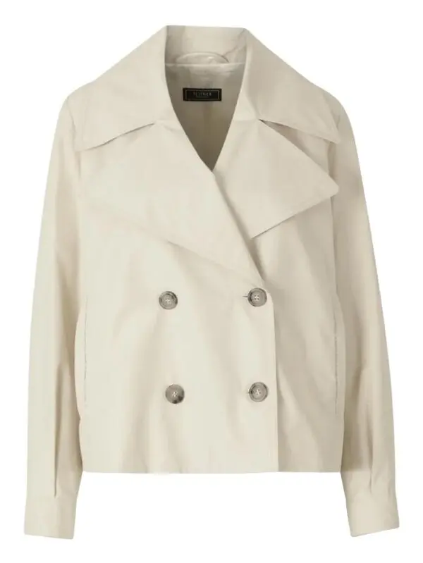 Peserico Double-breasted Jacket - Nude