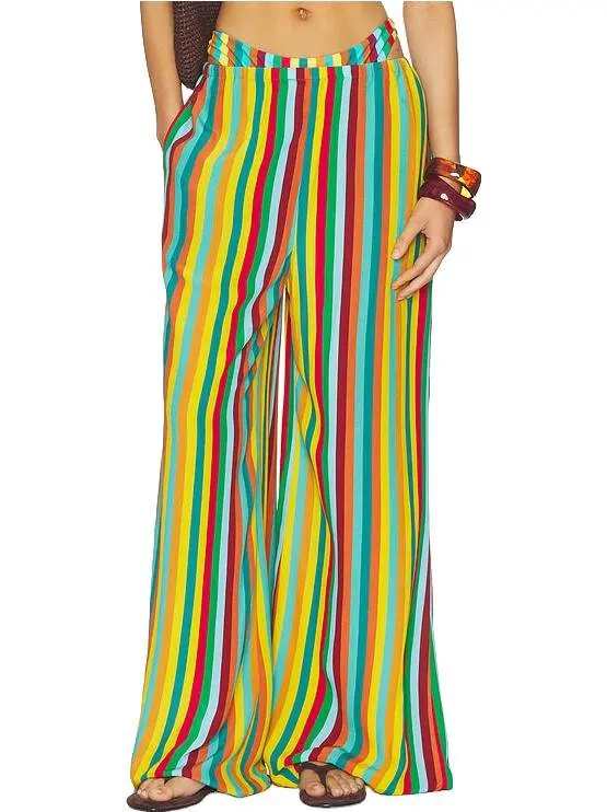 SIMONMILLER Nella Crepe Wide Leg Pant - Green