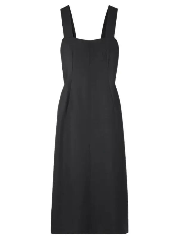 THE ROW Sleeveless Square Neck Dress With Back Slit - Anthracite