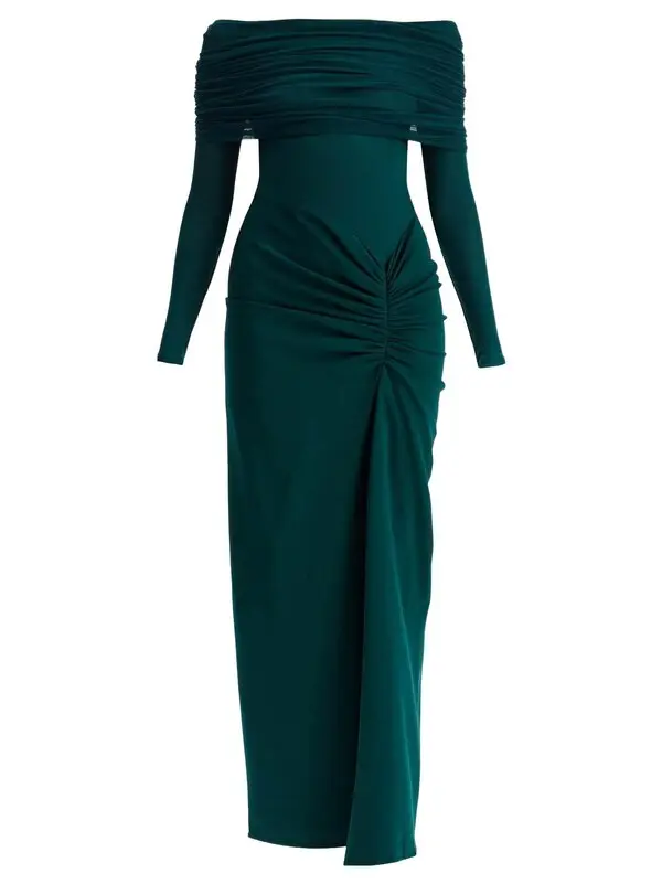 Christopher Esber Sonora Ruched Maxi Dress - Green
