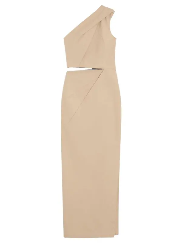 Max Mara Nievo One-shoulder Dress - Caramel Color