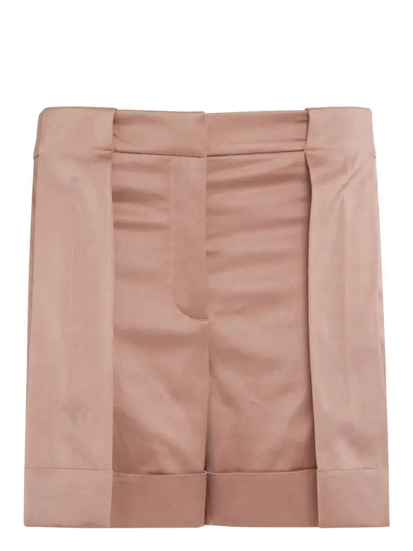 Balmain Satin Plank Bermuda Shorts - Nude