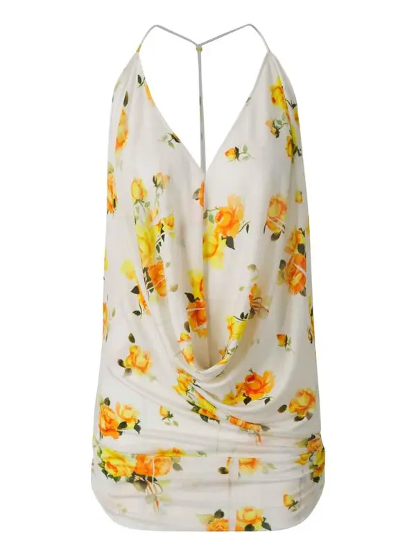 Acne Studios Floral Halterneck Top - White